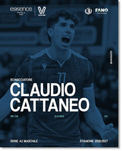 Pallavolo Mercato – Fano ha annunciato l’ingaggio di Claudio Cattaneo ...
